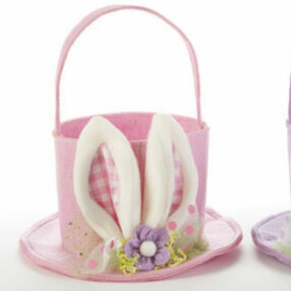 Easter | Holiday | Spring Easter Decoration Bunny Rabbit Top Hat Basket ...